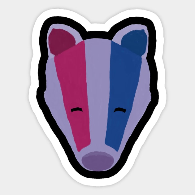 Bi Pride Badger - Bisexual Pride - Sticker | TeePublic
